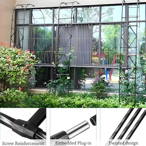 Half Garden Arch Rose Trellis Decorative Garden Arbor for Backyard ...