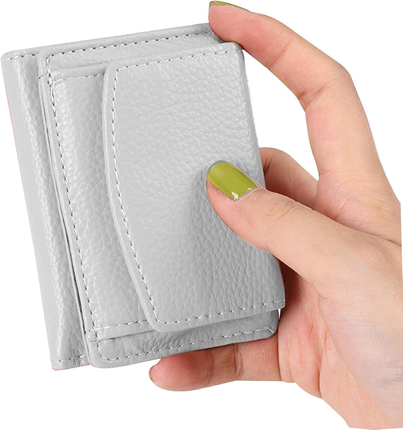 Folding Wallet,Foldable Card Holder - Blocking Real Leather Slim Front ...