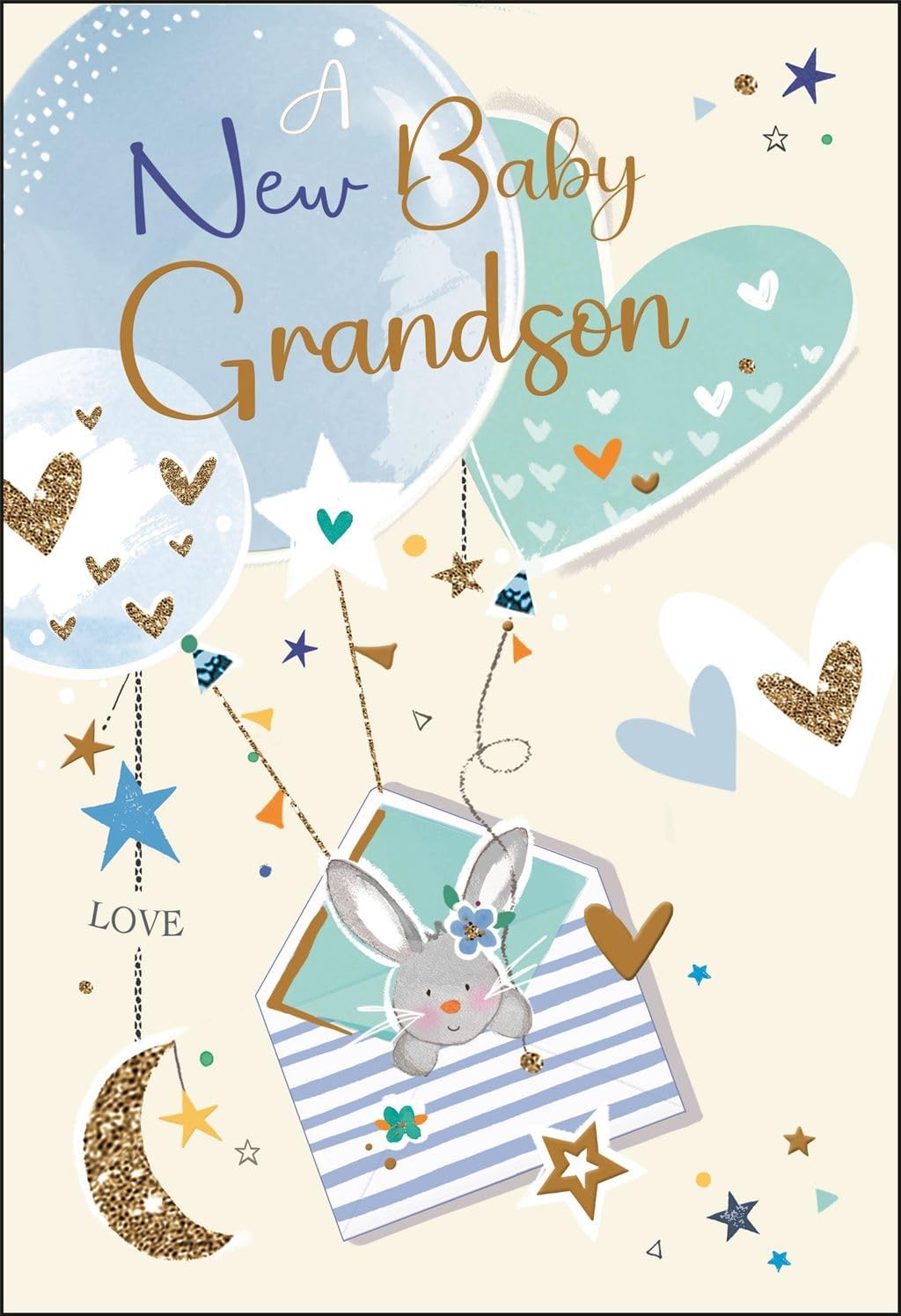 New Baby Grandson Congratulations Card - Wonderful News! - Bear and ...