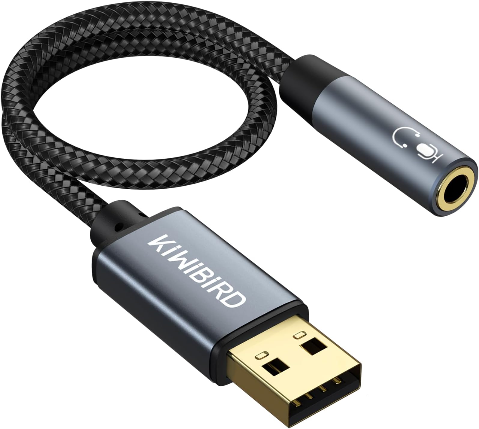 SABRENT USB to 3.5mm, double Jack Audio Adapter, Headphone Microphone ...