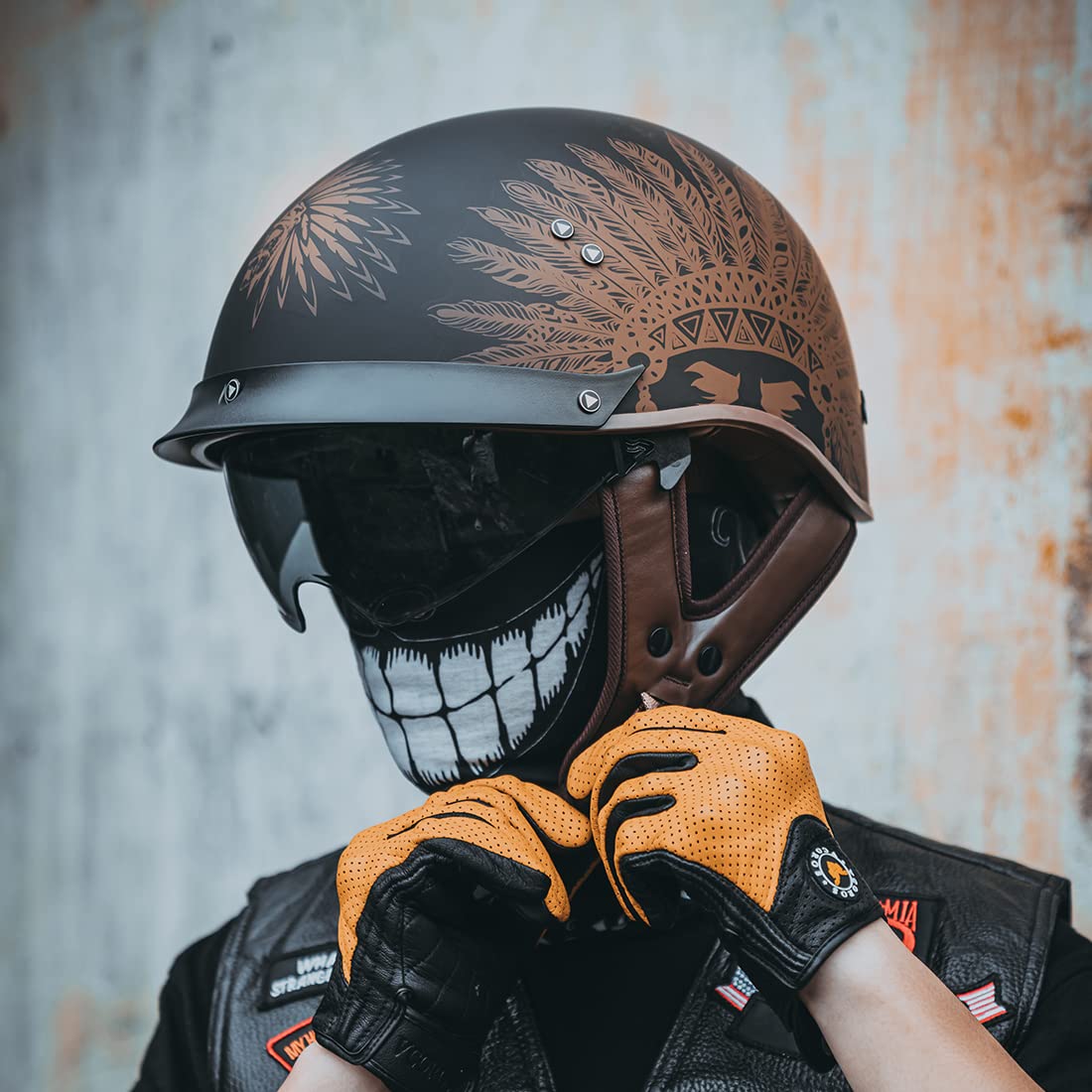 Snapklik.com : VCOROS F-07 Motorcycle Half Face Helmet Sun Visor Quick ...