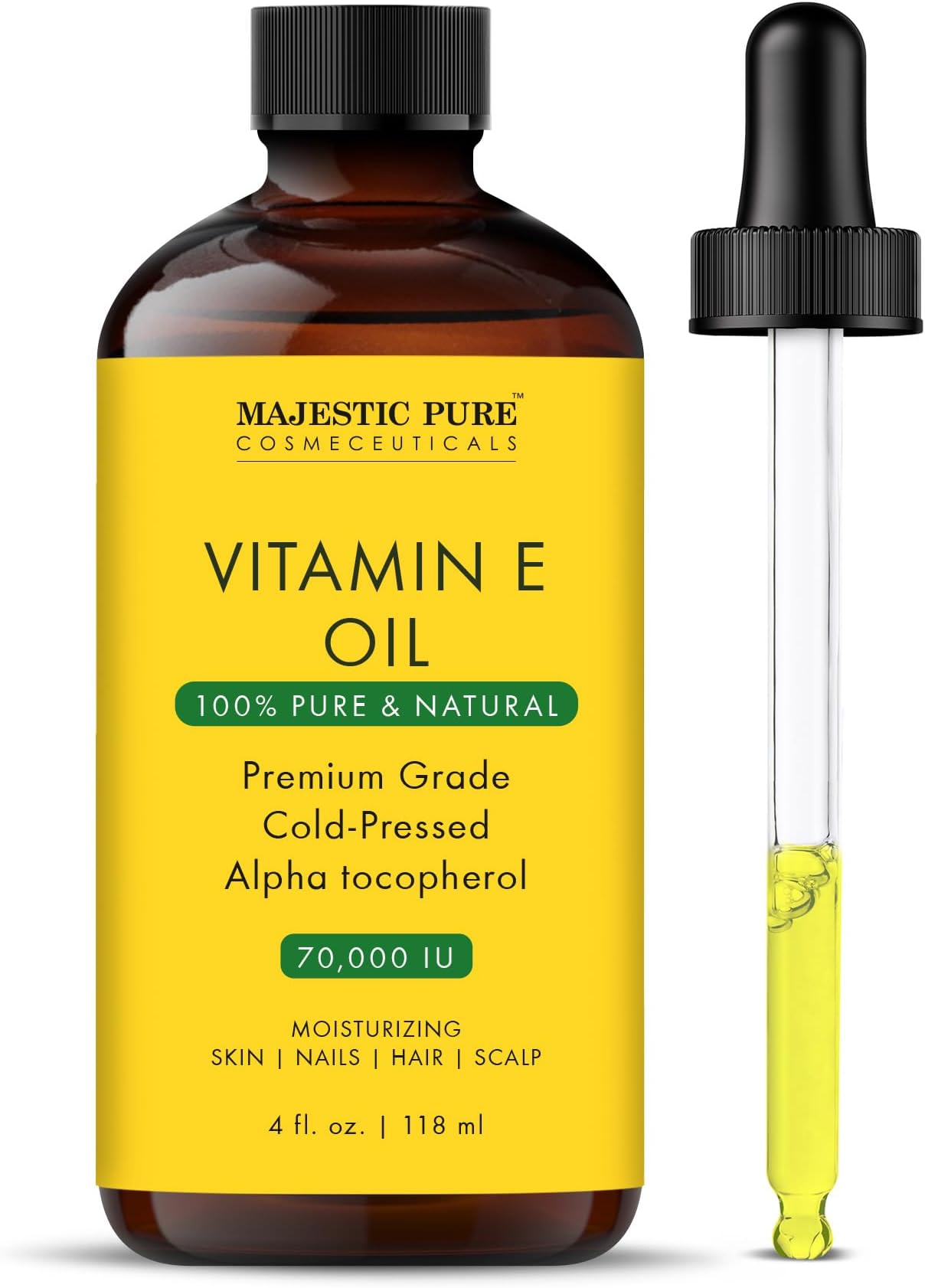 Amazon.com : Majestic Pure Vitamin E Oil - 100% Pure & Natural, 20,000 ...