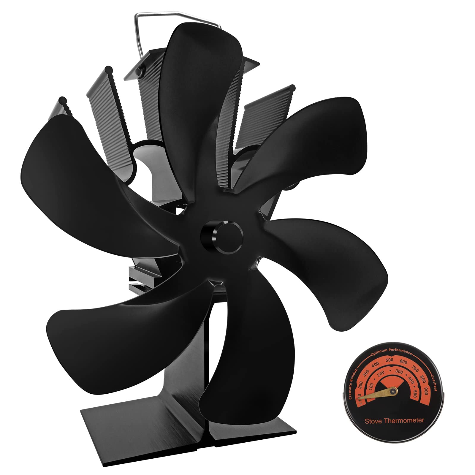 Buy Stove Fan 6 Blades Wood Burning Fans, Log Burner Fan Heat Powered ...