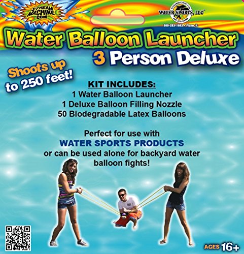 Water Sports Deluxe 3-Person Water Balloon Launcher Kit – BigaMart