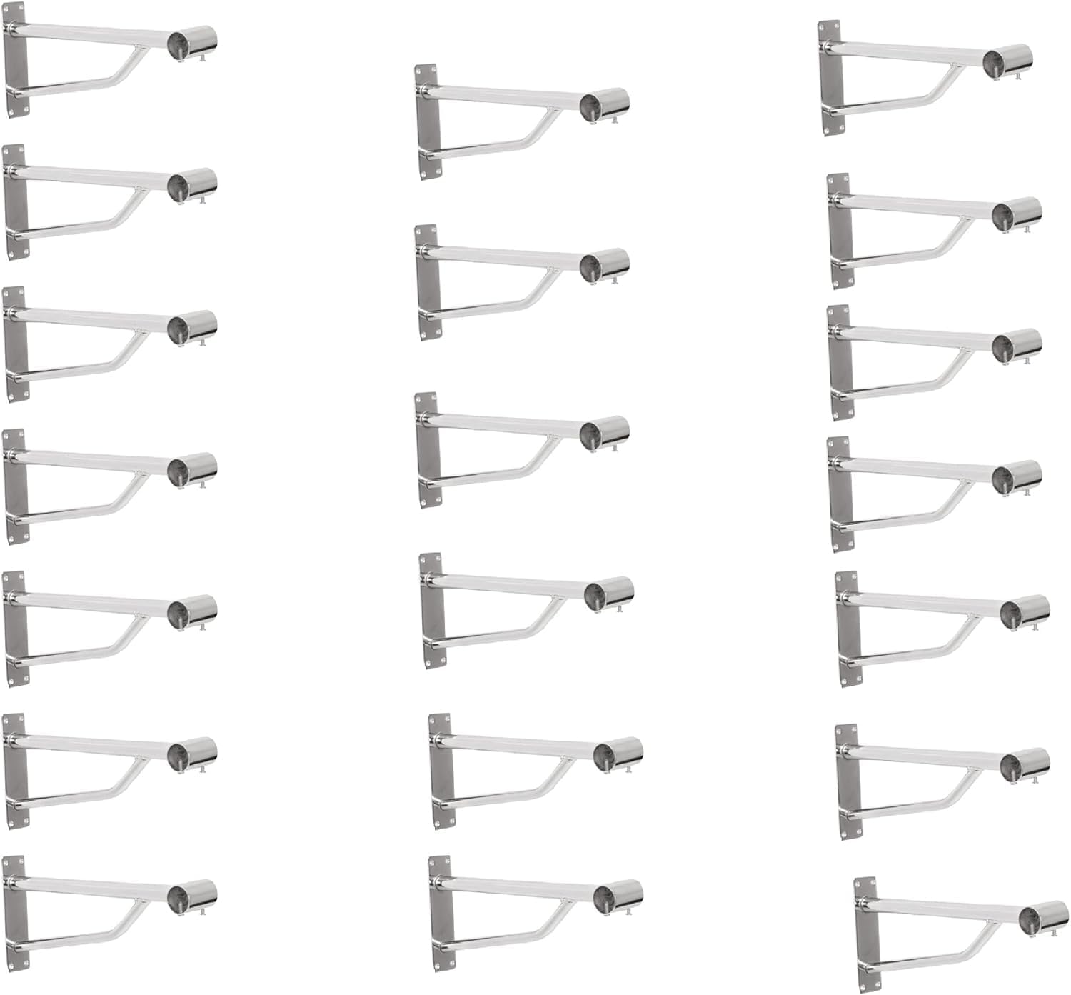 25mm / 1 inch Premier Heavy Duty Wall FIX Chrome Support ARM Bracket ...