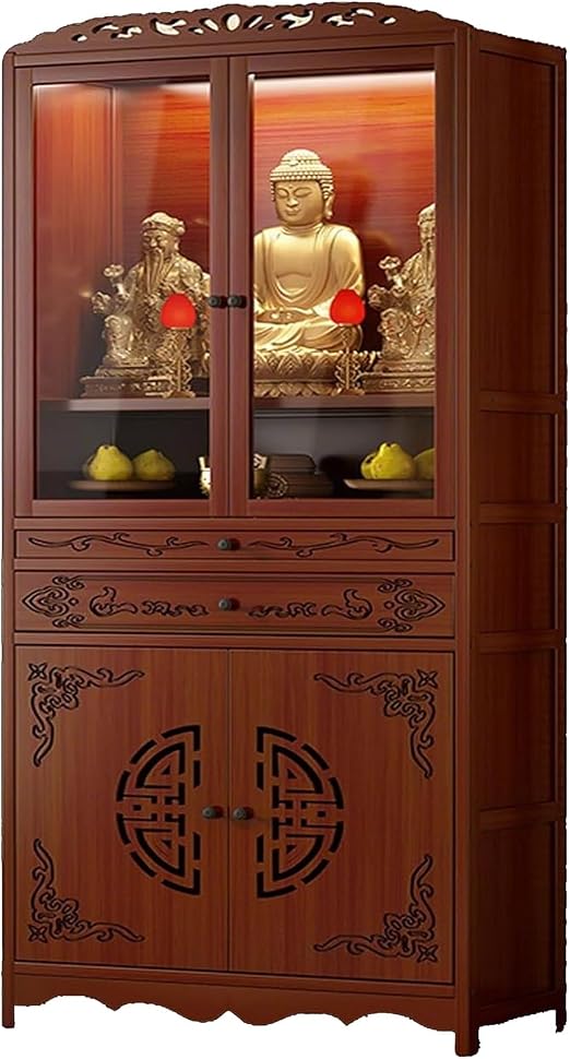 Amazon.com: Altar Table with Storage, Pooja Cabinet, 20.8x13x67in, 27 ...