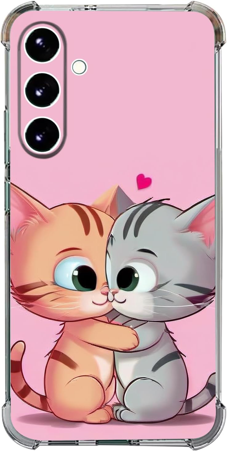 Amazon.com: Beaucov Case for Samsung Galaxy S25 Plus,Cute Cats Falling ...