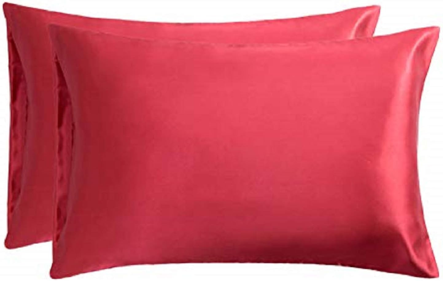 Bedsure Satin Pillow Cases 2 Pack - Christmas Red Pillowcase for Hair ...