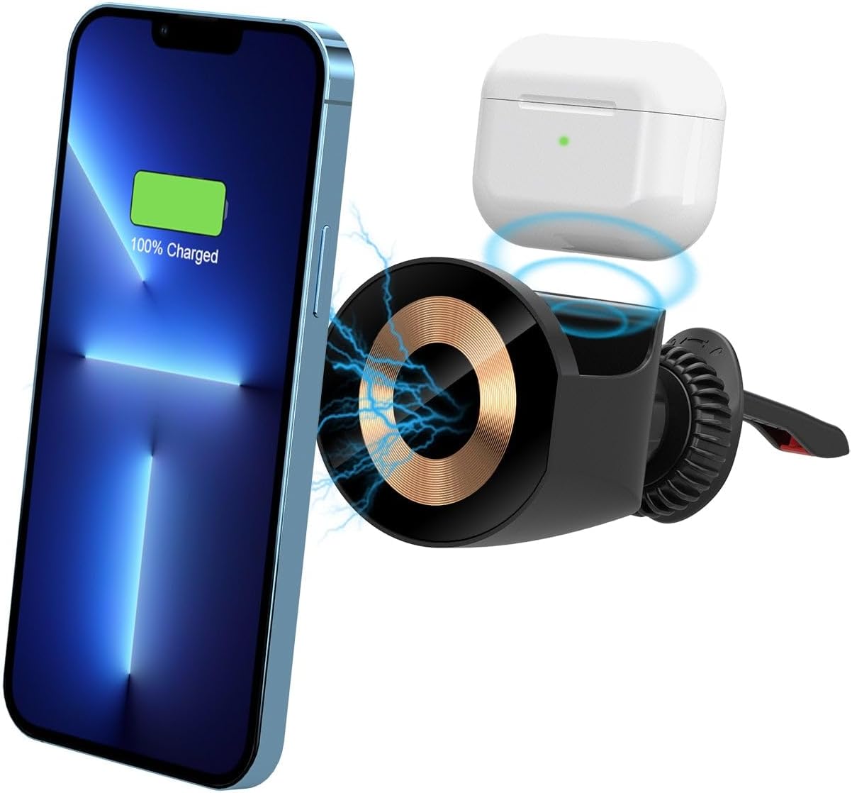 Amazon.com: Gabba Goods MagSafe Car Mount, [Easily Install] Hands Free ...