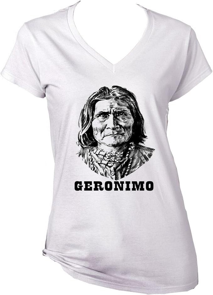 teesquare1st Women's Geronimo 1 White T-Shirt Size XXLarge : Amazon.co ...