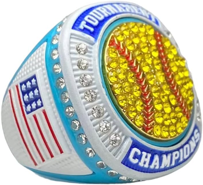 Amazon.com : Legacy Rings 1 or 12 Pack Softball Baseball Championship ...