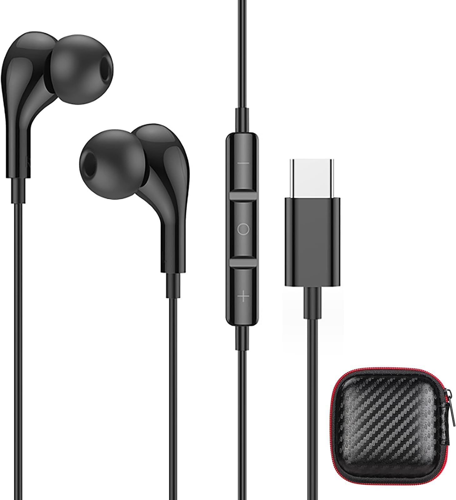 Amazon.com: Coolden USB C Wired in-Ear Earbuds with Microphone in-Line ...