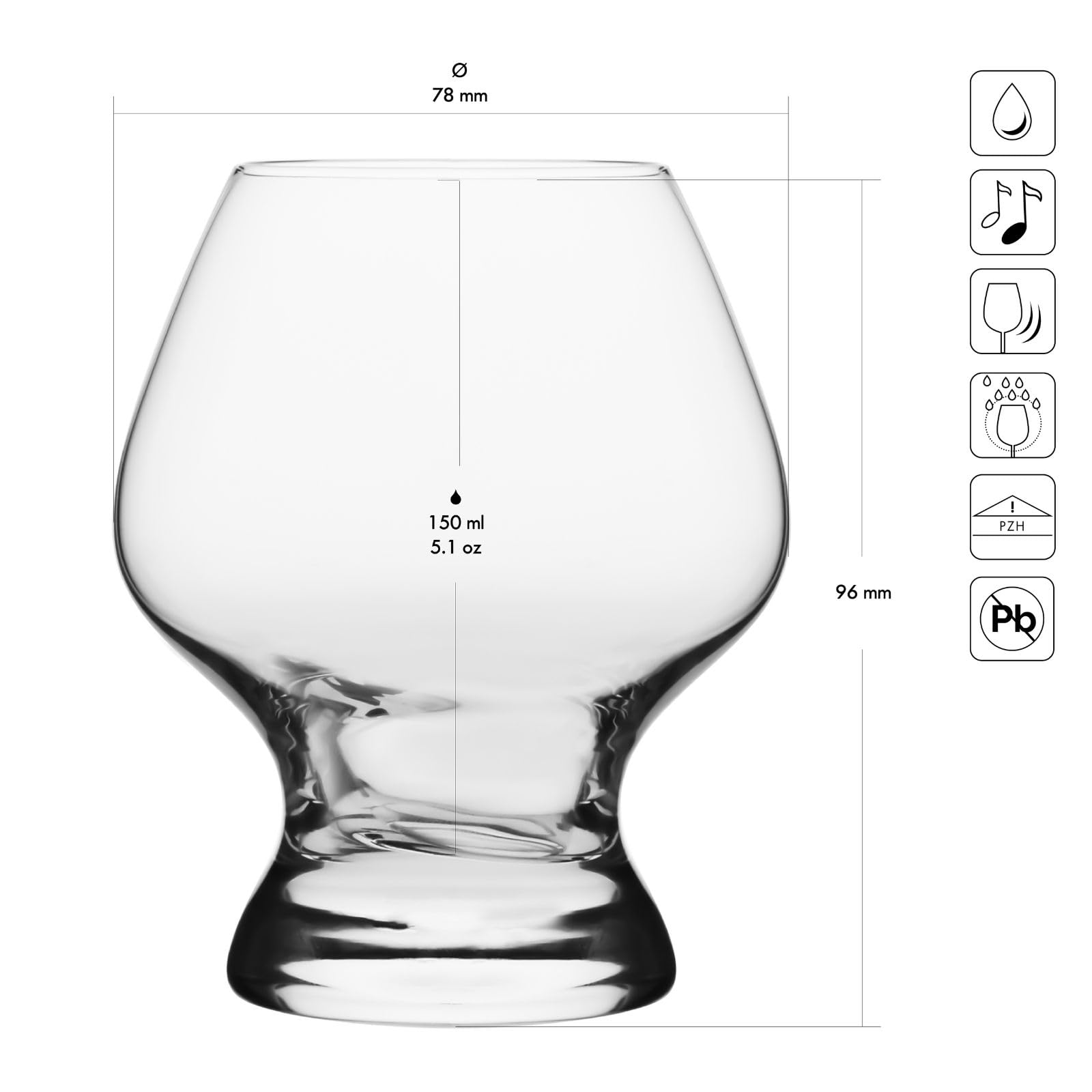 Snapklik.com : Bourbon Glasses, Set Of 4, 5 Fl Oz, SHAKE N8, Premium ...