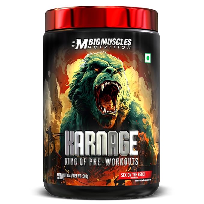 Buy Bigmuscles Nutrition Karnage Pre workout (60 Servings, Sex On the ...