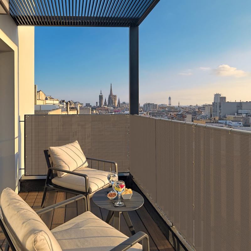 Amazon.com : Coarbor 3'x50' Balcony Privacy Screen Fence Apartment ...