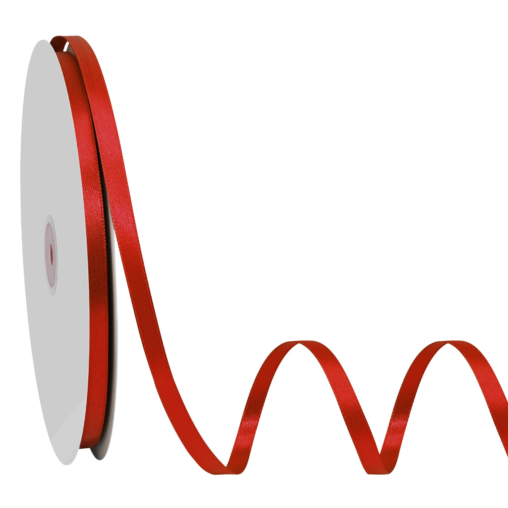 Amazon.com: Maclemon 1/4 inch Wide 100 Yards Double Face Red Satin ...