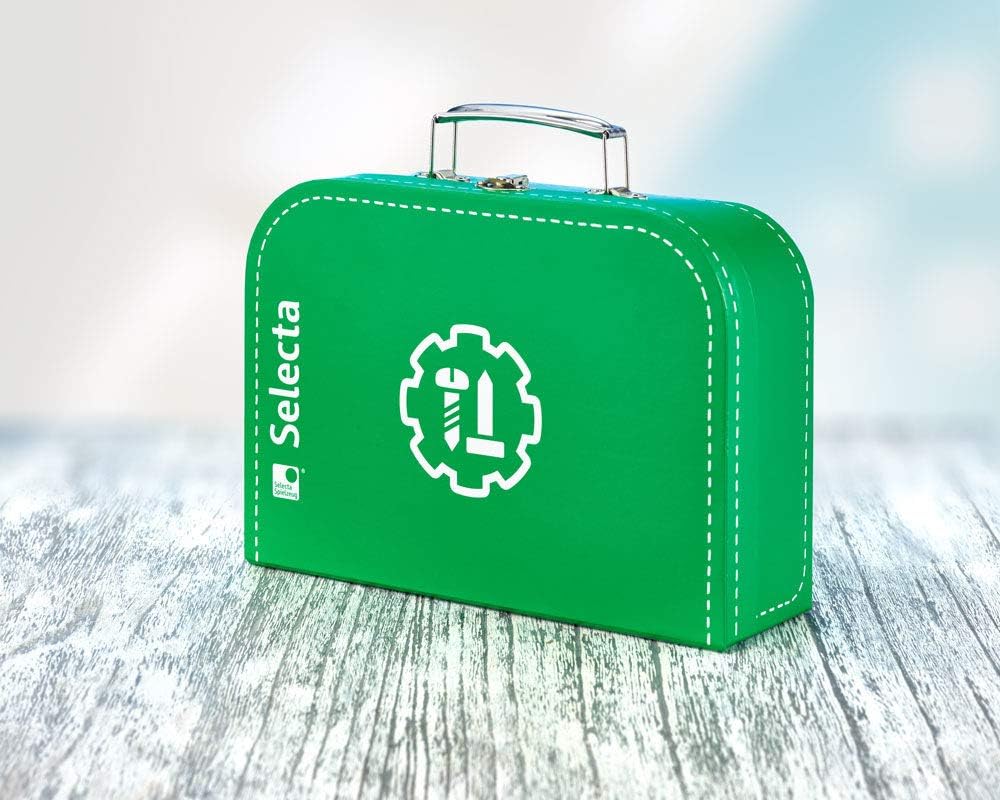 Selecta 62074 25 x 18 cm Heavy Duty Wooden Tool Box, Werkzeugkoffer ...