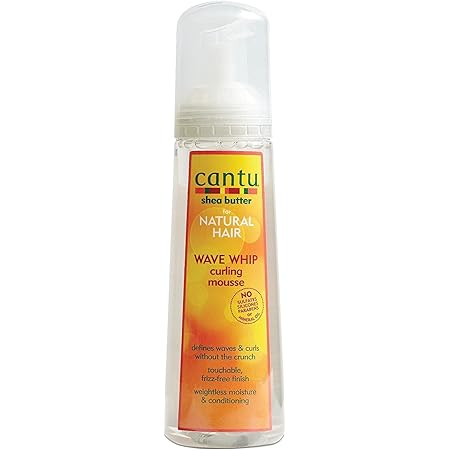 Amazon.com: Cantu Wave Whip Curling Mousse for Natural Hair with Pure Shea Butter, 8.4 fl oz ...