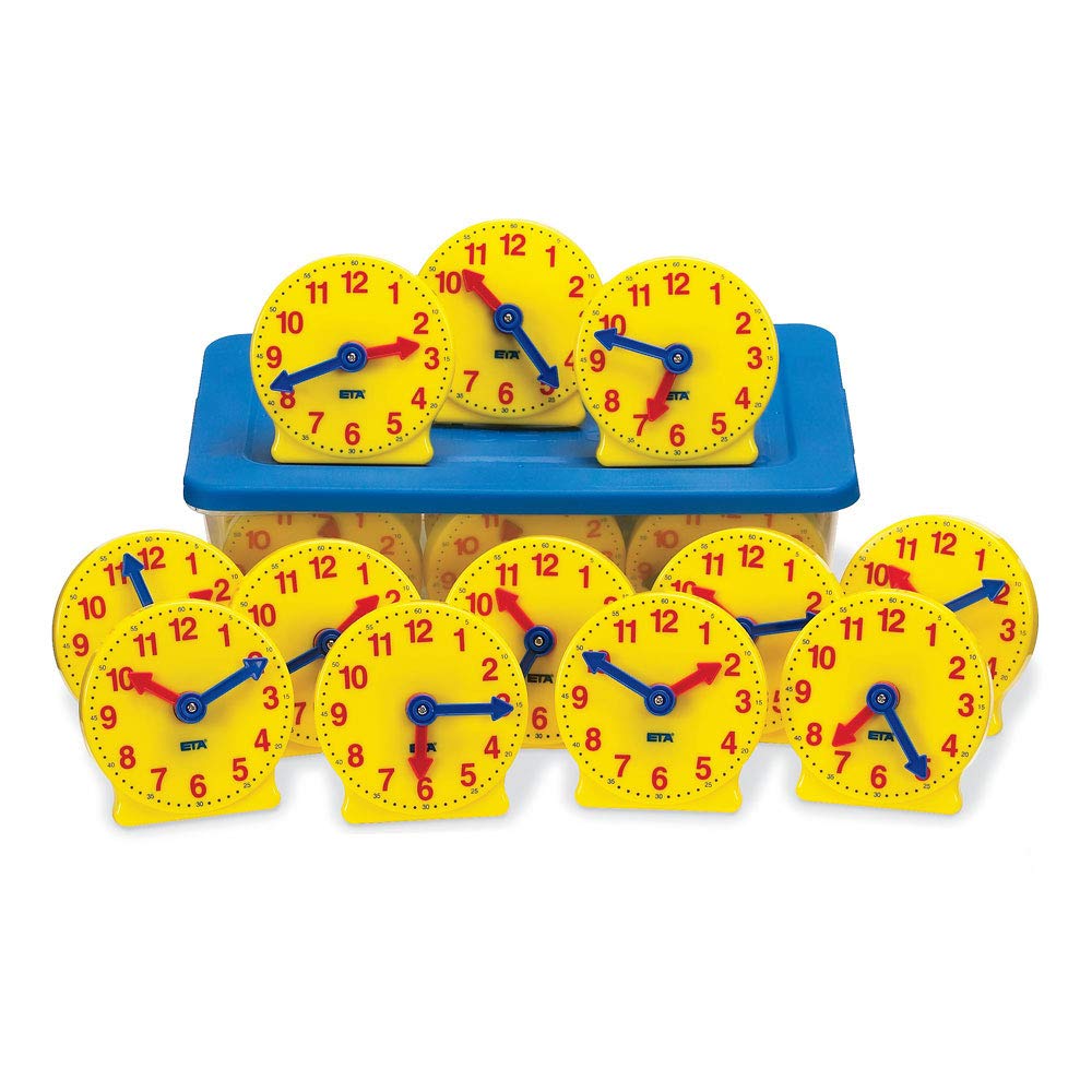 Buy hand2mind Mini Geared Clock, Telling Time Teaching Clock, Learn to ...