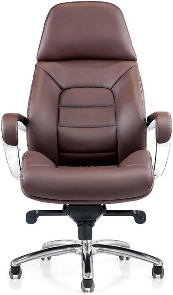 Amazon.com: High Back Leather Executive Office Chair - Genuine Leather ...