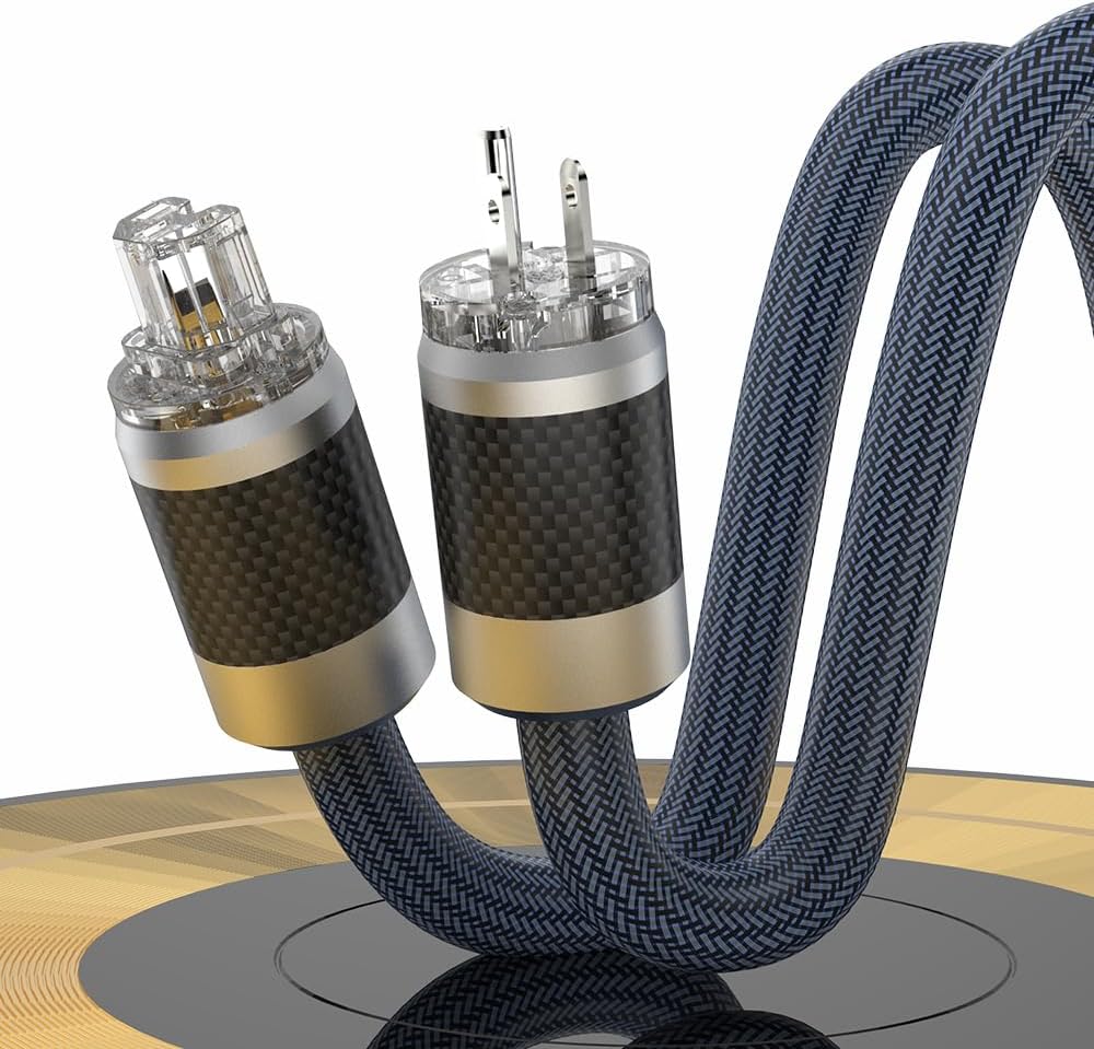 Amazon.com: Moonsaudio HiFi Audiophile Amplifier Power Cord, 125V/15A ...