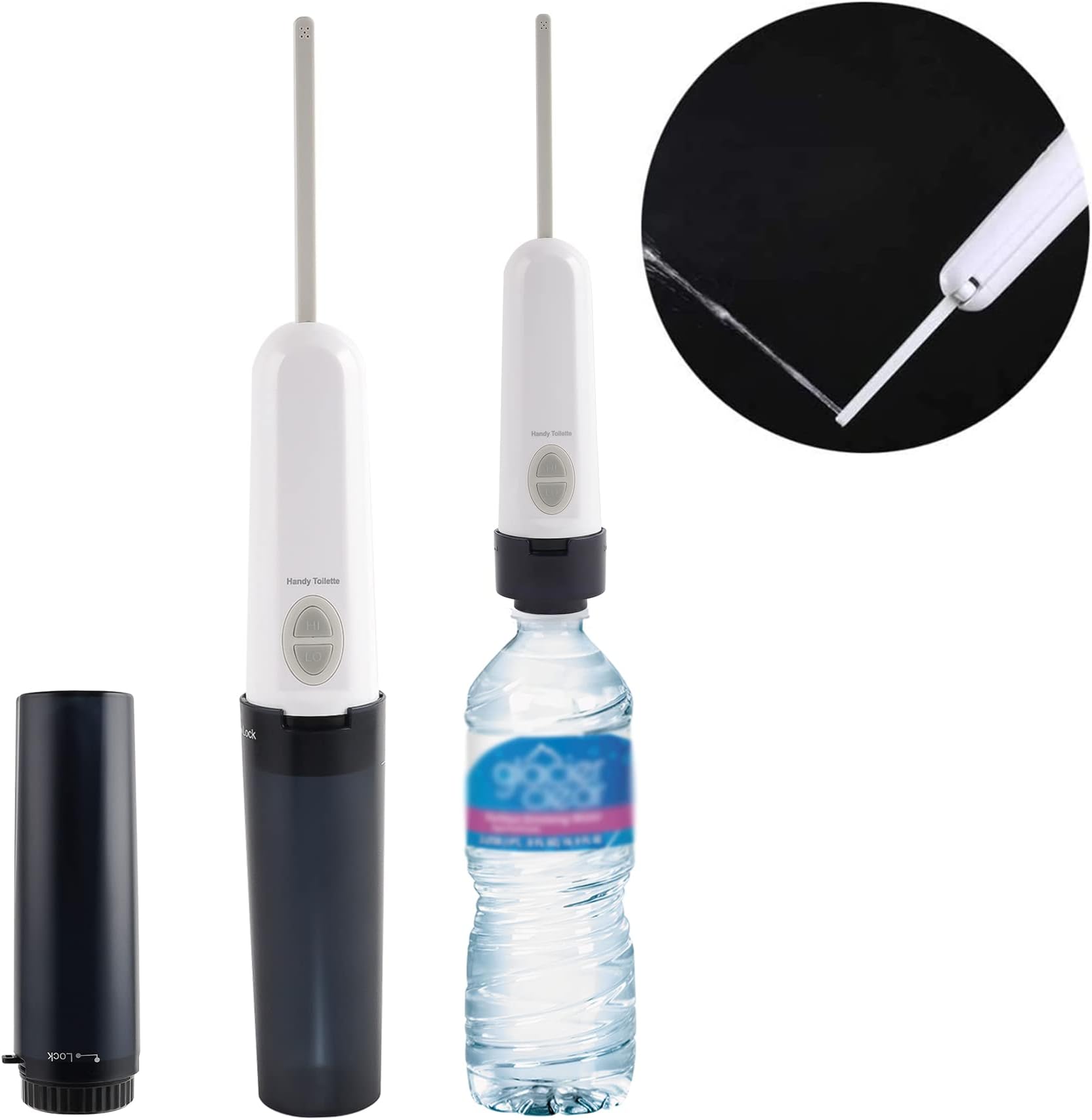 Hibbent Electric Bidet with Travel Bidet Bottle, Portable Bidet Sprayer ...