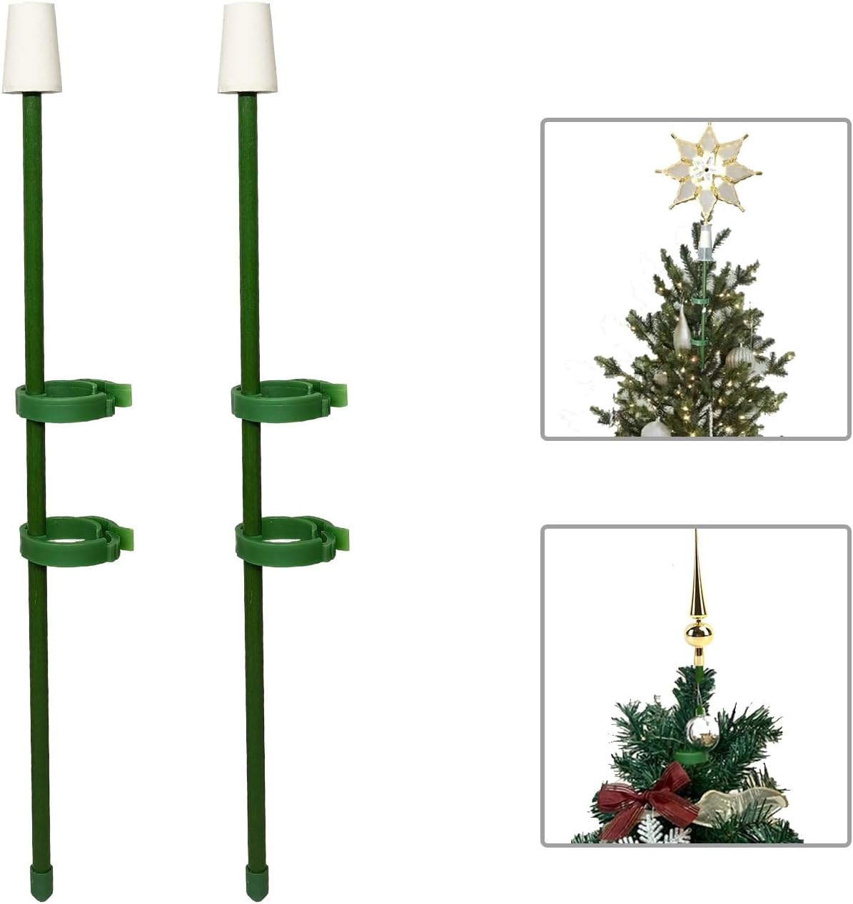 Amazon.com: 2 PSC Christmas Tree Topper Holder Holiday Universal Tree ...