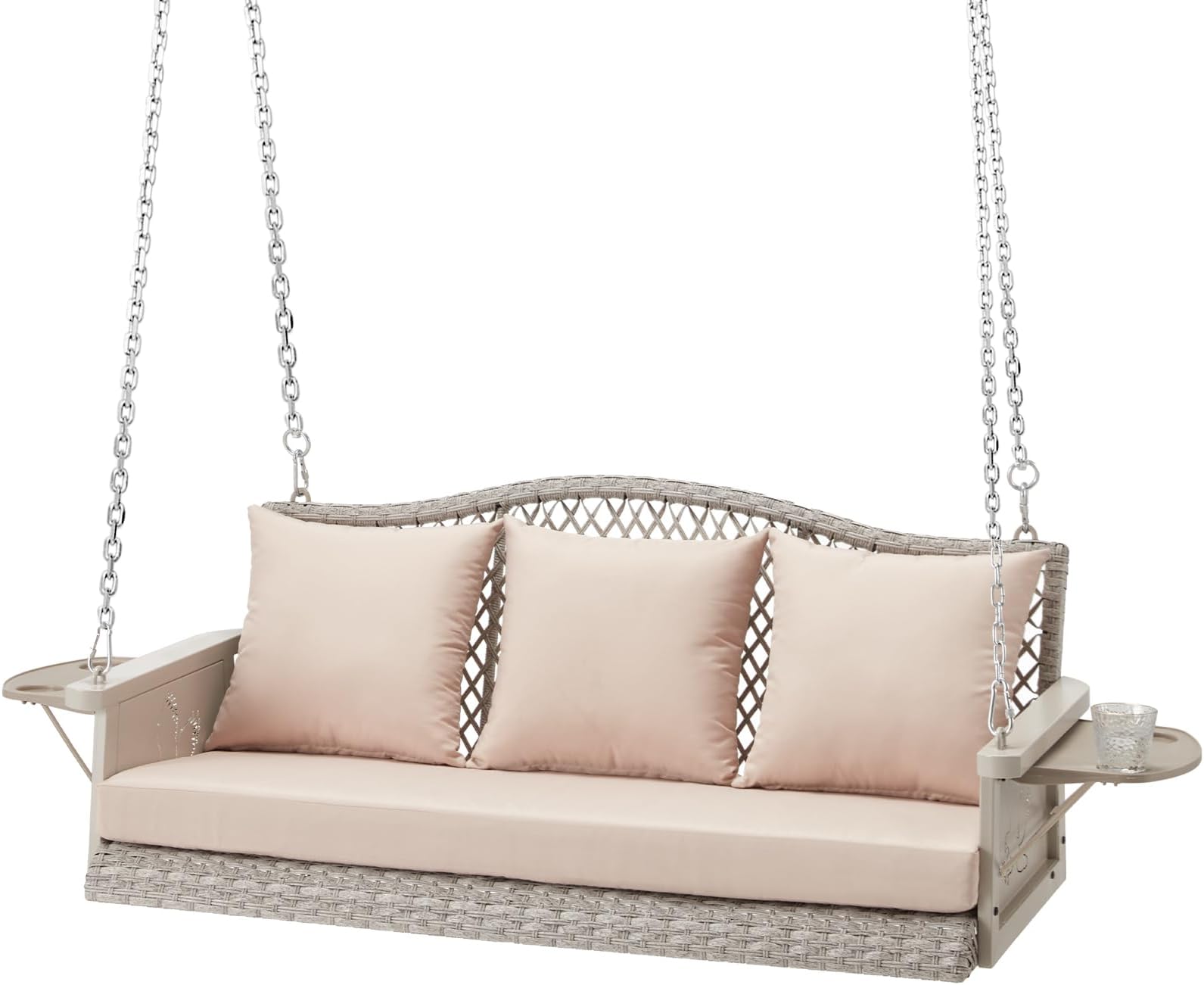 Amazon.com: Live Casual Sonoma Wicker Daybed Porch Swing with Included ...