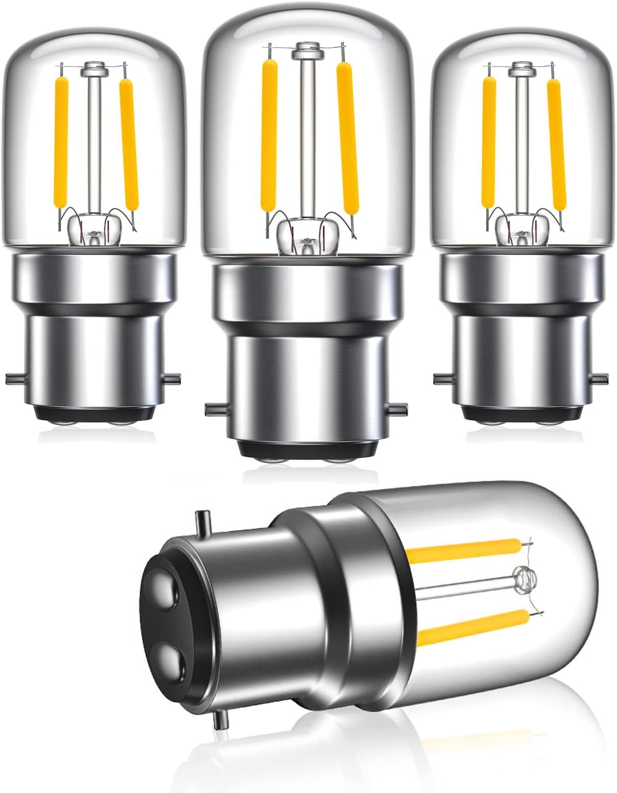 Bonlux 2W B22 LED Pygmy Light Bulbs, Bayonet Cap BC Clear Bulb 240V 15W ...