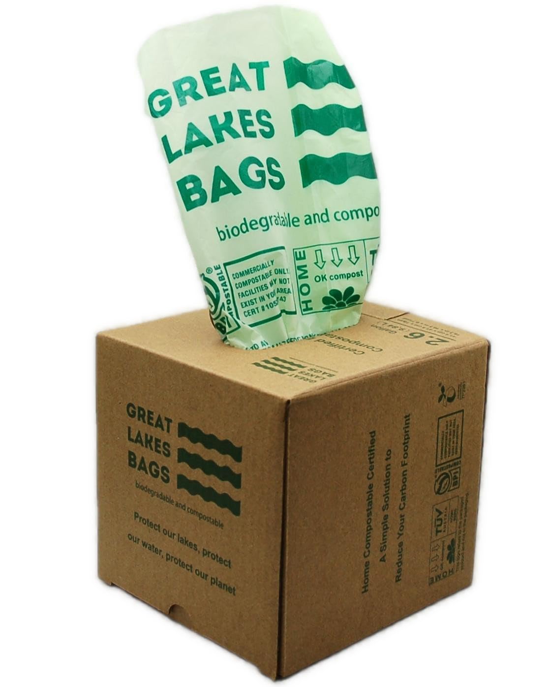 Amazon.com: Great Lakes 2.6 Gallon Compostable and Biodegradable Trash ...