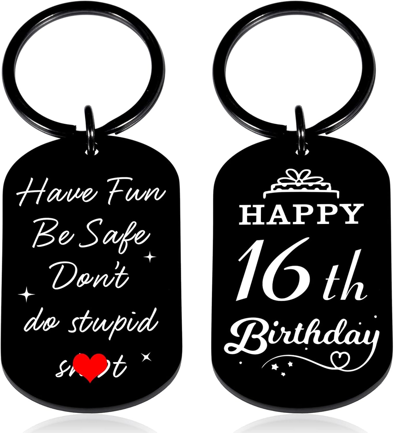 Sweet 16 Gifts Funny Sixteen Keychains for Turning 16 Years Old Teen Girls Boys Happy 16th ...