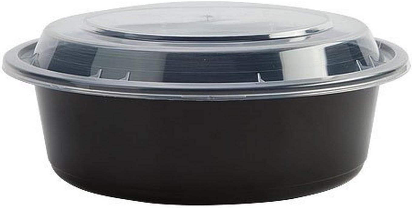 Amazon.com: Premium Deep Round Black Containers - 9" (Pack of 3 ...
