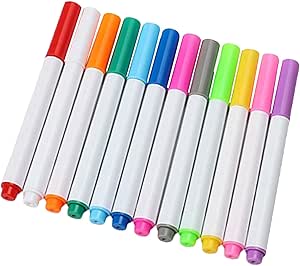 Amazon.com : 12 Colors Sewing Fabric Markers Fabric Markers Pens Water ...