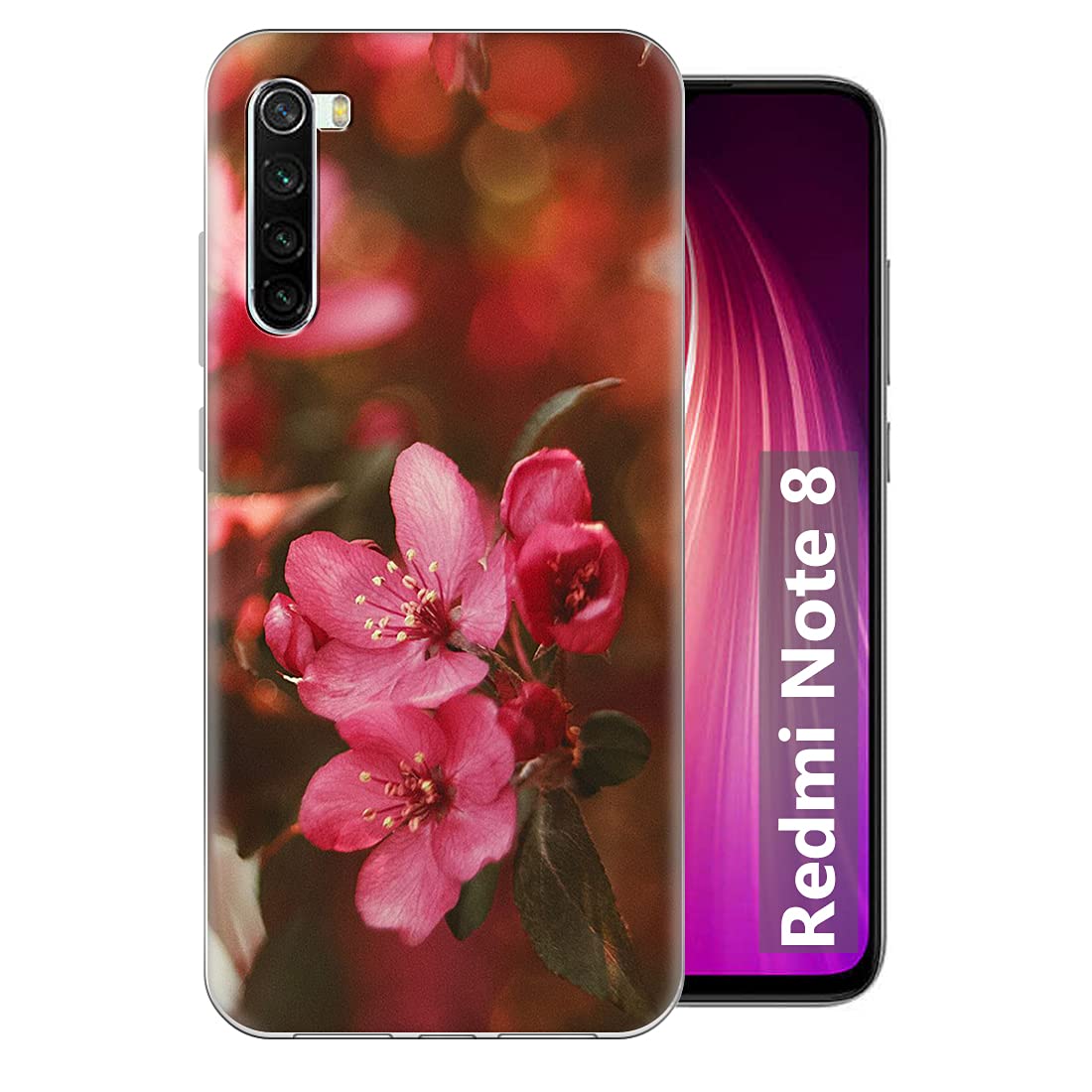 Nainz Soft Mobile Back Cover for Redmi Note 8 (Silicone_Multi-Coloured ...