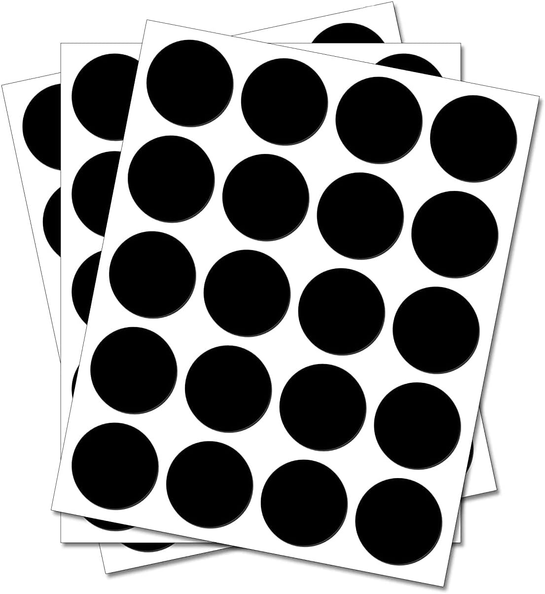Amazon.com: 80 Round Black Circles - Removable Self Adhesive Waterproof ...