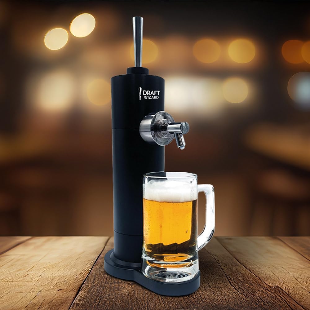 Draft Wizard Ultrasonic Frothing Beer Dispenser - Battery Powered ...