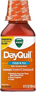 Vicks Cold & Flu, Multi-Symptom Relief, Non-Drowsy, 12 fz (Pack of 6 ...