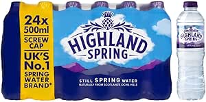 Highland Spring Still Spring Water, 24 x 500ml : Amazon.co.uk: Grocery