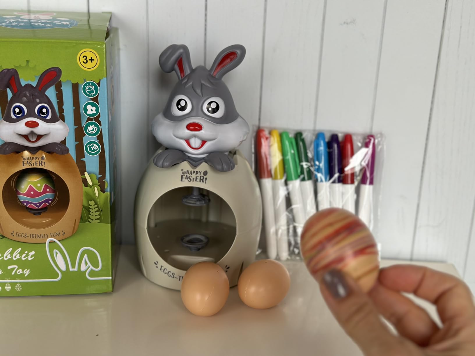 Amazon.com: Easter Egg Decorator Kit - Includes Bunny Decorating ...
