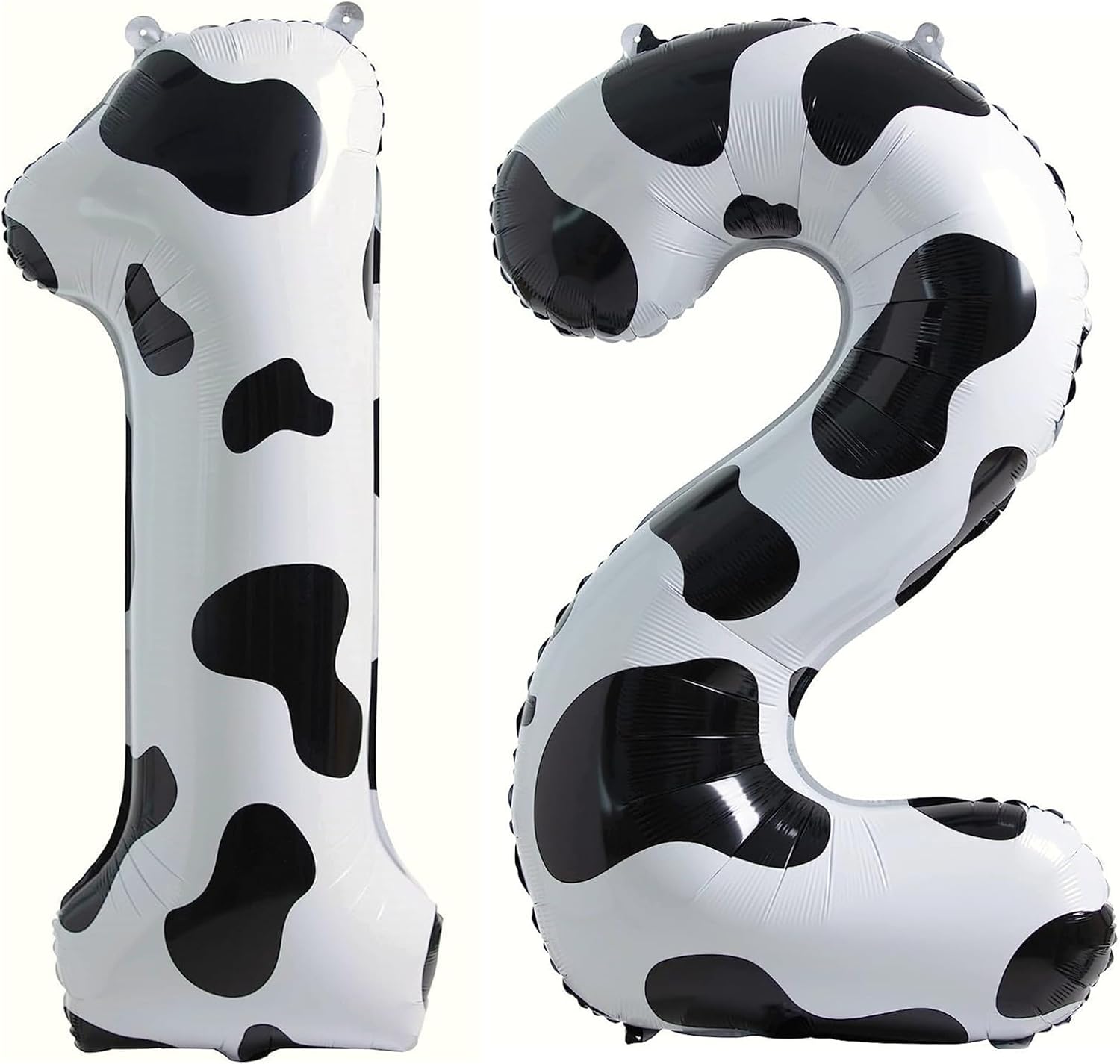Amazon.com: BueiMa 40 Inch 12th Giant Cow Print Number Balloons ...