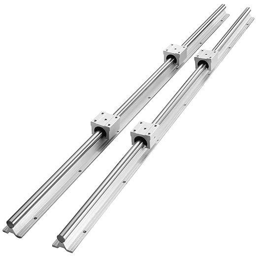 VEVOR Linear Rail Slide SBR12-1000mm 2 PCS and 4 PCS SBR12UU Slide ...