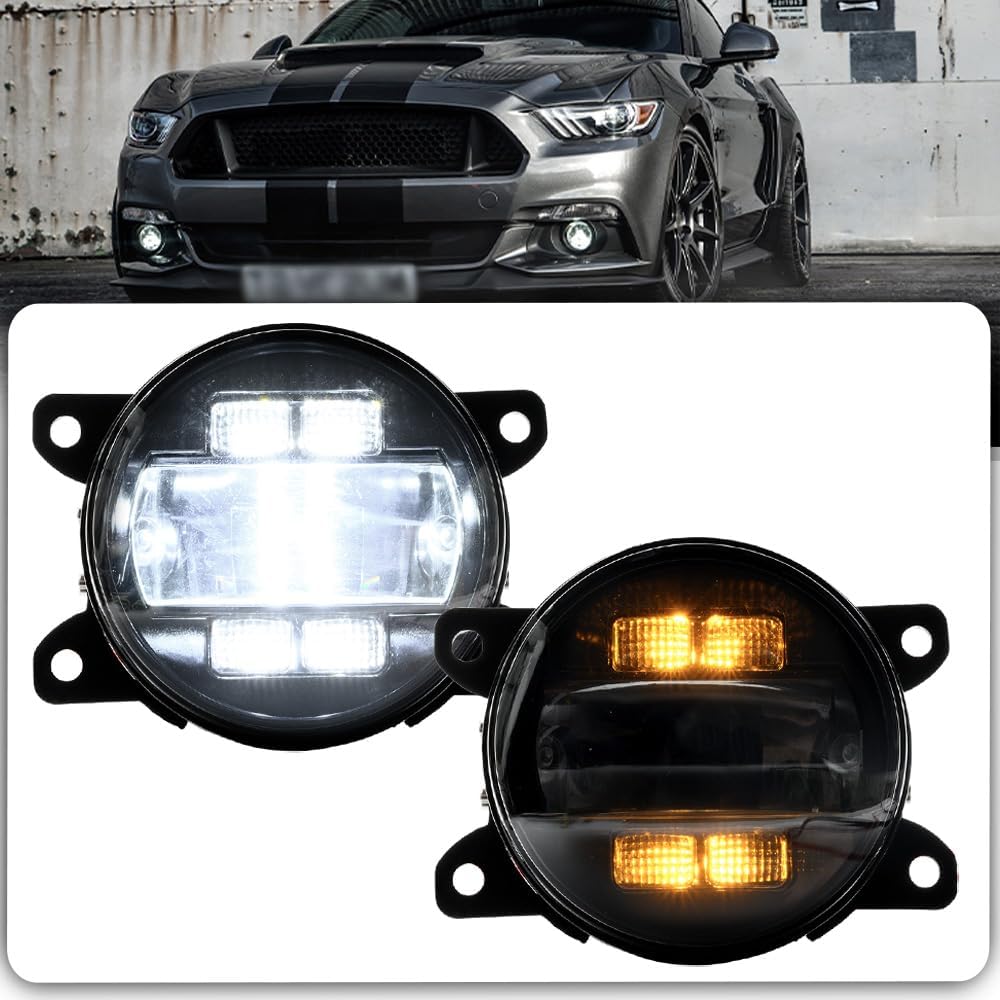 Amazon.com: Led Fog Light Assembly for 2005-2023 Ford Fiesta Mustang ...