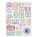 480 travel-themed passport stamp stickers for creative fun