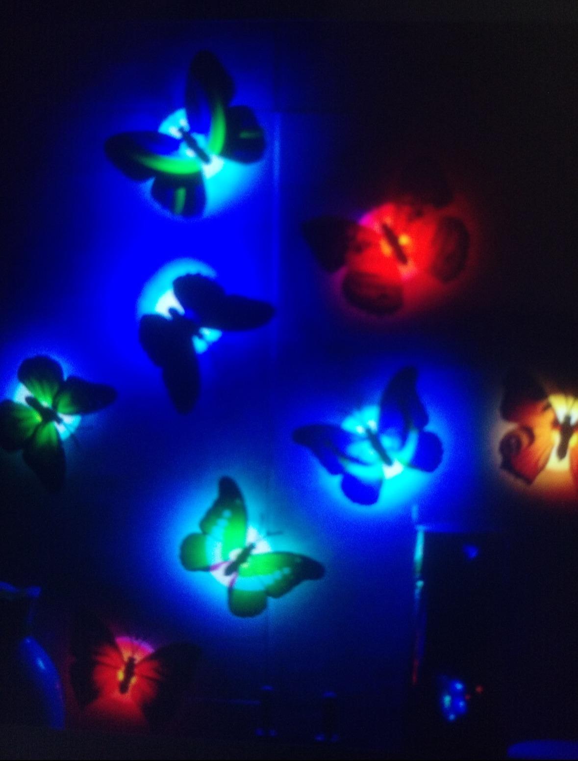 Buy Pink Kites 3D Butterfly Decoration Lights / Color Changing Adhesive ...