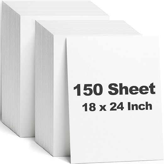 Amazon.com: ForraFun 150 Sheets Heavyweight Tagboard 18 x 24 Inches ...
