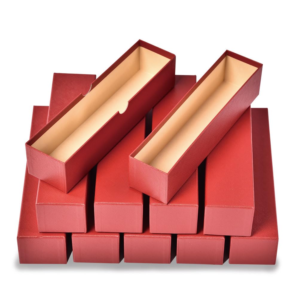 Amazon.com: GRAND ORANGE Lots of 10 2x2 9 Inch Coin Red Boxes Storage ...