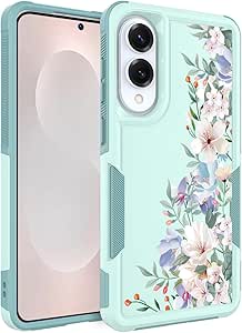Amazon.com: Ftonglogy for Samsung Galaxy S25 Edge Case: Cute Flowers Floral Design for Girls ...