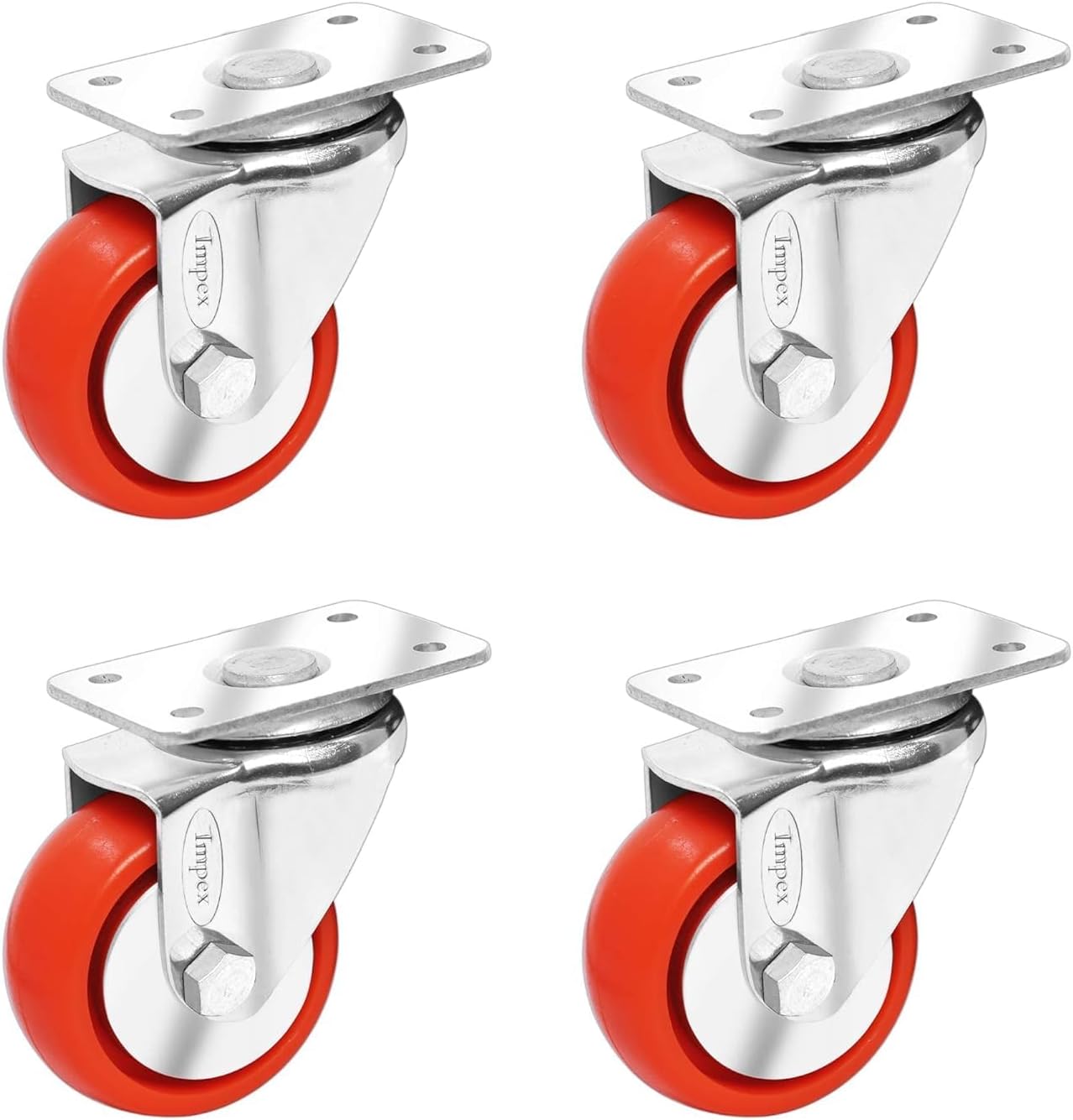 Kings Brand Heavy Duty Caster Wheels for Bed Frame ~Set of 4~ (2 ...