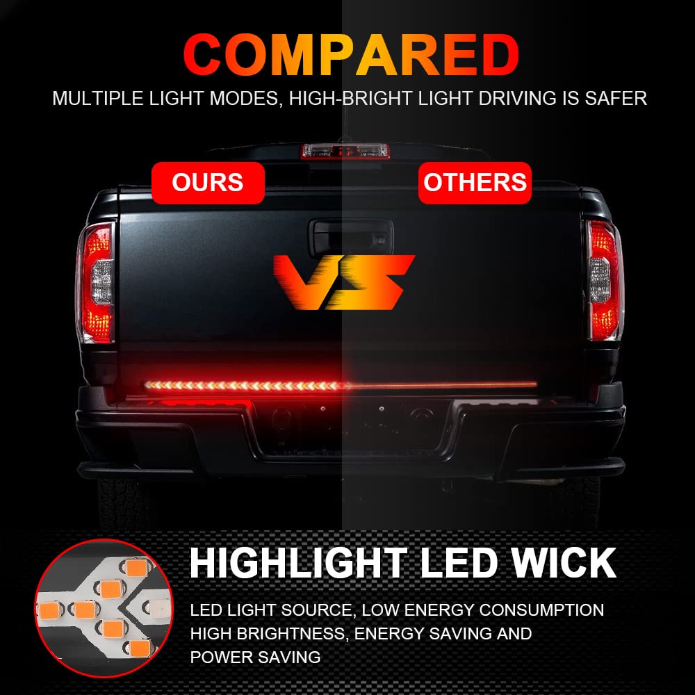 Snapklik.com : Arrow 48 Inch 432LED Truck Tailgate Light Bar Strip RED ...