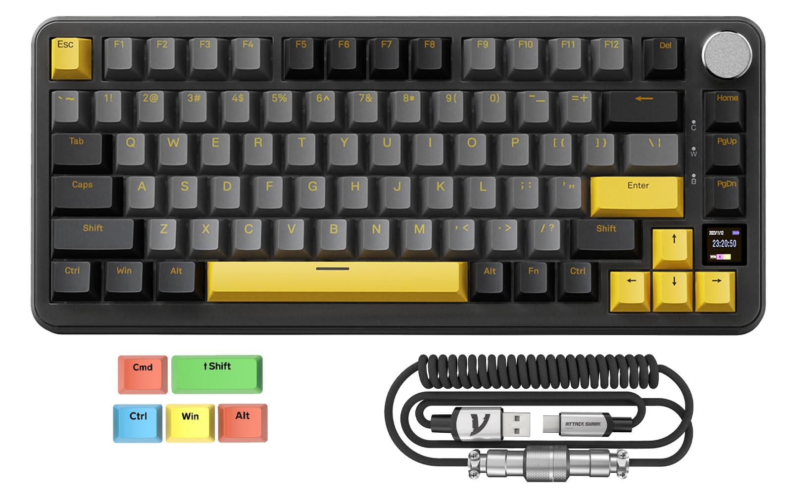 MAMBASNAKE x ATTACK SHARK X85PRO Gasket Mechanical Keyboard, 75% ...